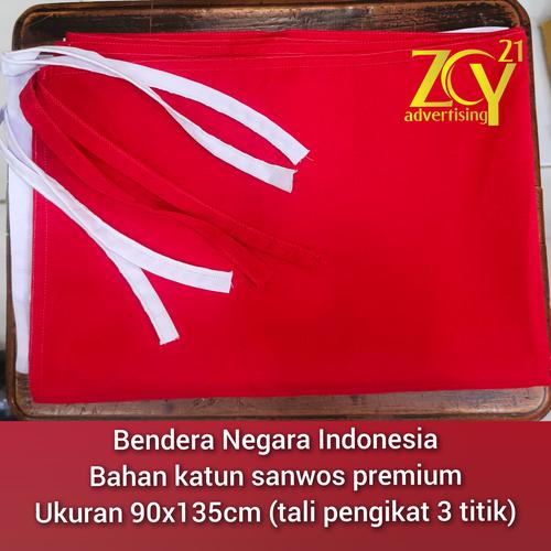 Jual Bendera Negara Indonesia/bendera merah putih 90x135cm katun ...