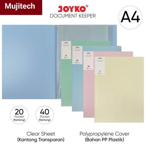 Jual JOYKO DOCUMENT KEEPER A4 (20/40/60 POCKET) CLEAR HOLDER MAP FILE ...