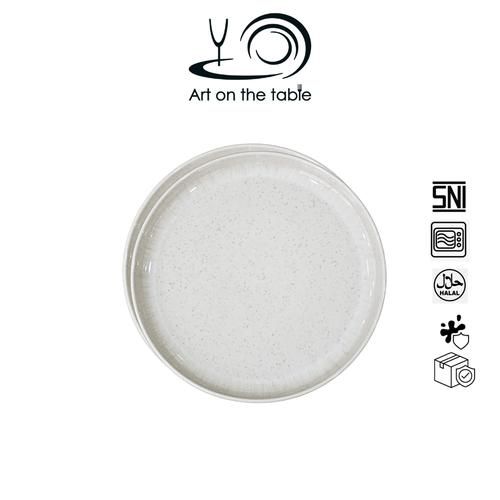 Jual PIRING KERAMIK/ PLATE DRIZZLE OFF-WHITE - 26cm - Kab. Badung ...