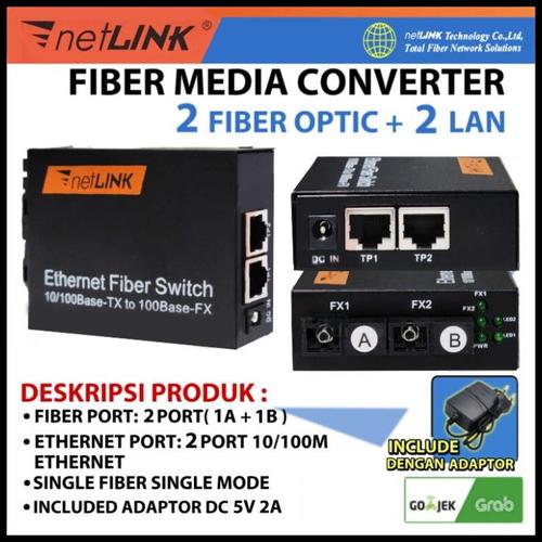 Jual Media Converter Gigabit 2 Fo/4 Fo/6 Fo 2 Lan 10/100/1000M Fiber Optic - 2 FO 4 LAN - Kab ...