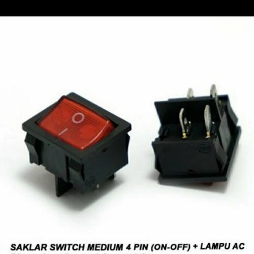 Jual Saklar Medium 4 Pin On Off Lampu Merah Switch 4 Kaki Medium Lampu ...