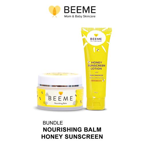 Jual Paket Beeme Nourishing Balm + Honey Sunscreen Lotion SPF 50 ...