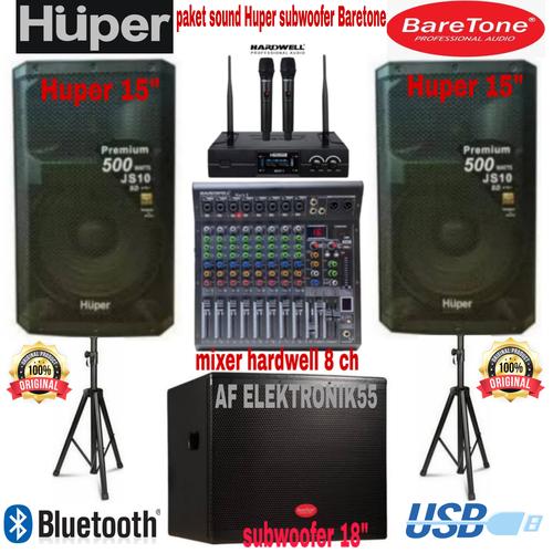 Jual Paket Sound System Speaker Huper 15" +Subwoofer Baretone 18 ...