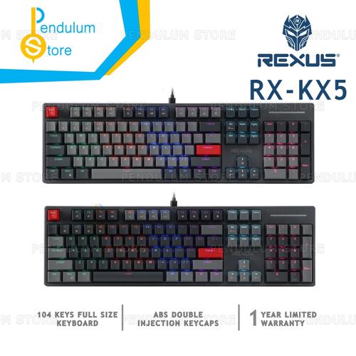 Promo Rexus Heroic RX-KX5 / KX5 Mechanical Keyboard Gaming Full Size ...