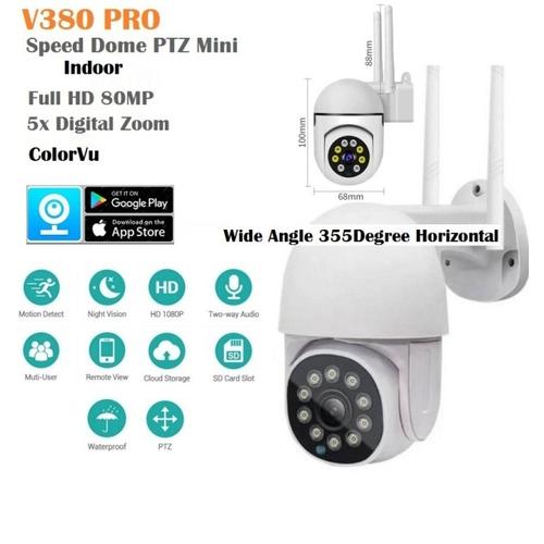 Jual IP CAM CCTV V380 PRO Speed Dome PTZ Mini In/Outdoor Human Shape ...