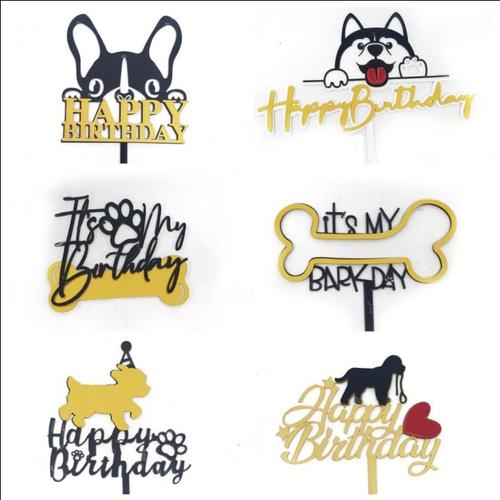 Jual CCA17 Cake Topper Doggie Pets Ultah Birthday Anjing Gukguk Hias ...