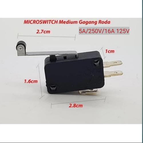 Jual Microswitch Medium Gagang Roda Micro Limit Switch Medium+Roda - Jakarta Barat - Sumber ...