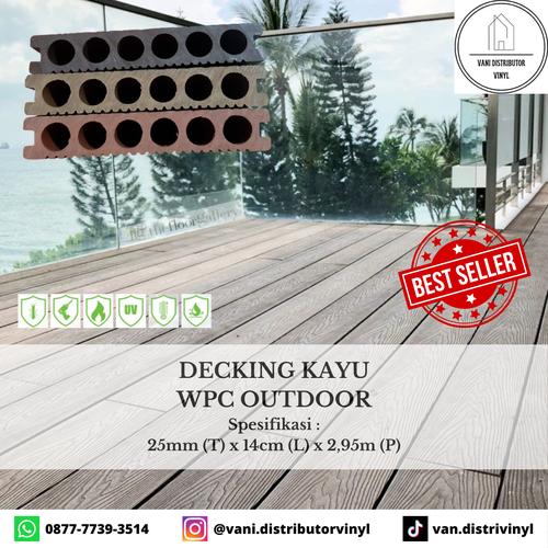 Jual WPC Decking Outdoor Lantai Panjang 2,9m Lantai Kayu Kolam/Taman ...