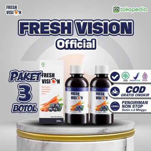 Jual Fresh Vision 3 Botol Obat Herbal Merawat Mata & Pertajam ...