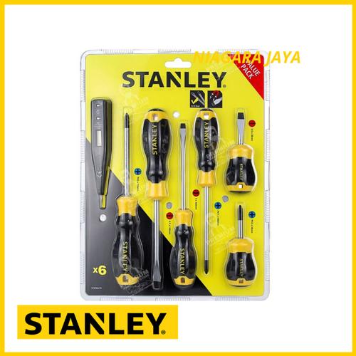 Jual Stanley Obeng Set 6 pcs + Tespen Digital / Screwdriver set Value ...