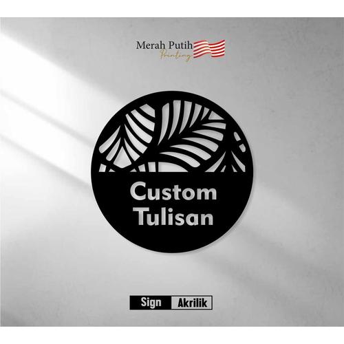 Jual Custom Tulisan Signage Bulat UV Print Akrilik Laser Cut Motif ...