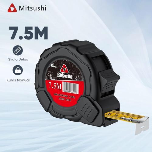 Promo Mitsushi 7.5m/25ft Alat Ukur Meteran Pita Ukur Baja / Measuring ...