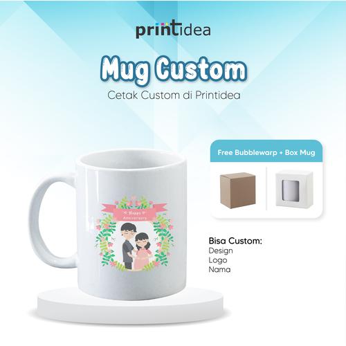 Jual Custom Mug Cetak Foto Logo Tulisan Souvenir Mug Hadiah Custom ...