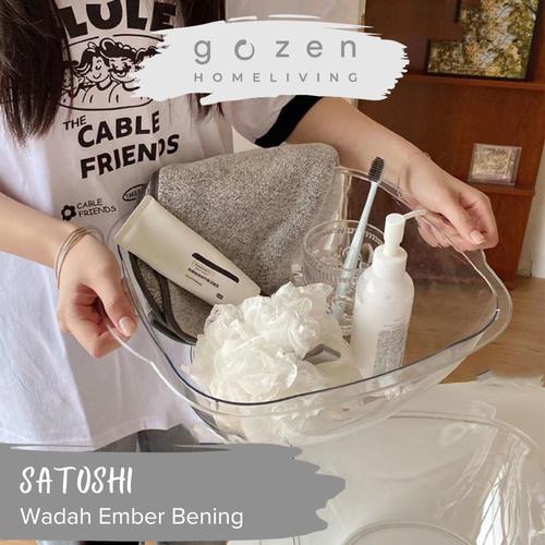 Promo |GOZEN| SATOSHI Baskom Cuci Muka Mika Transparan Wadah Air Cuci ...
