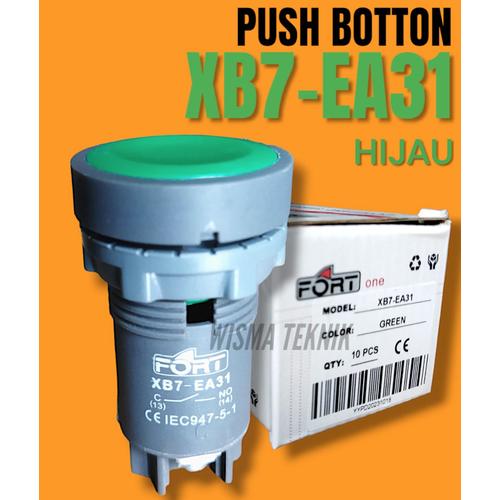 Jual Push Button Switch Fort 22mm XB7EA /XB7-EA / XB7. FORT HIJAU / NO ...