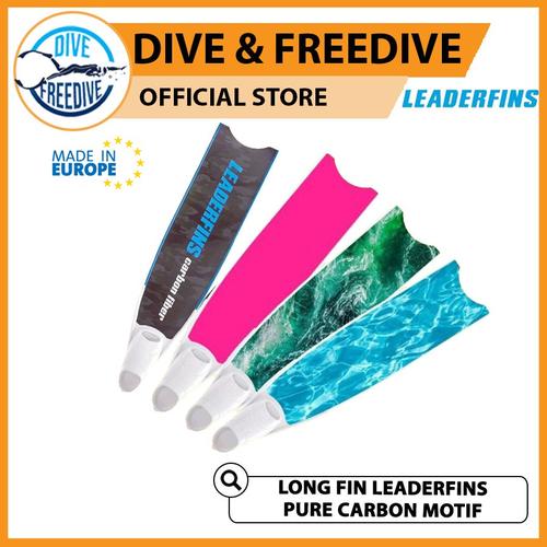 Jual Long Fin Leaderfins Pure Carbon Camo Blue Wave Green Ocean Fuxia ...