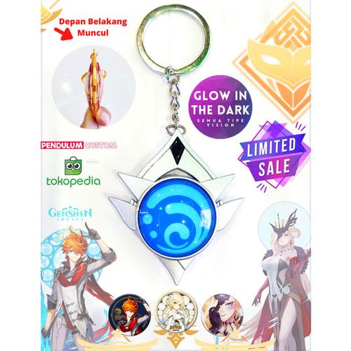 Promo Gantungan kunci Genshin Impact keychain Vision SNEZHNAYA PYRO ...