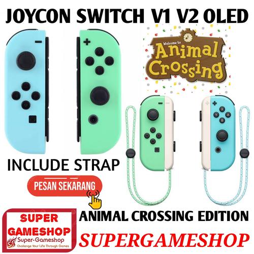Promo Joycon Animal Crossing Switch V1 V2 Switch Oled Joycon Animal ...