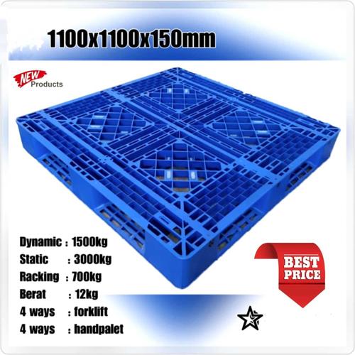 Jual pallet plastik baru 110 x 110 x 15 cm palet plastik baru - Biru ...