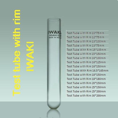 Jual TEST TUBE 15X150 MM TABUNG REAKSI KACA GELAS WITH RIM IWAKI ...