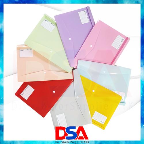 Jual MAP KANCING PLASTIK F4 PASTEL DOFF MAP KANCING FILE DOKUMEN ...