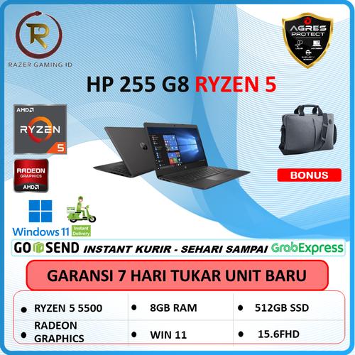 Jual LAPTOP HP 255 G8 RYZEN 5 5500 RAM 8GB SSD 256GB - 512GB W11 15.6 ...