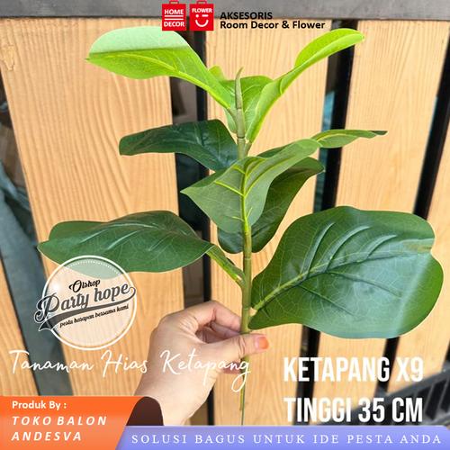 Jual Tanaman Hias Artificial Ketapang / Pohon Plastik Daun Ketapang ...