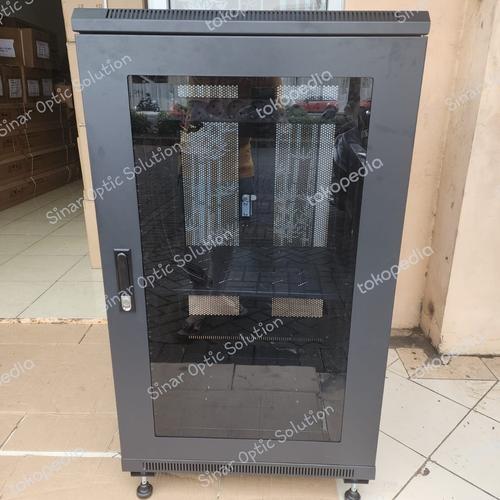 Jual close rack 20U depth 600 / rack server 20U depth 600mm Double Door ...