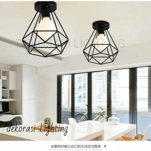 Jual Lampu plafon vintage desain seri retro dekor kafe teras balkon - C ...