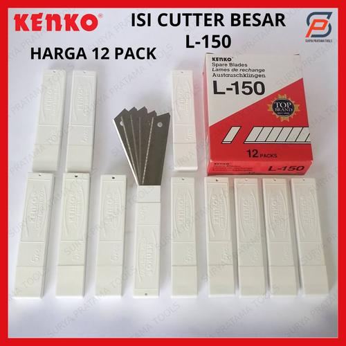 Jual [12 PACK] Isi Cutter Besar Kenko L150 / Refill Mata Pisau Cutter ...