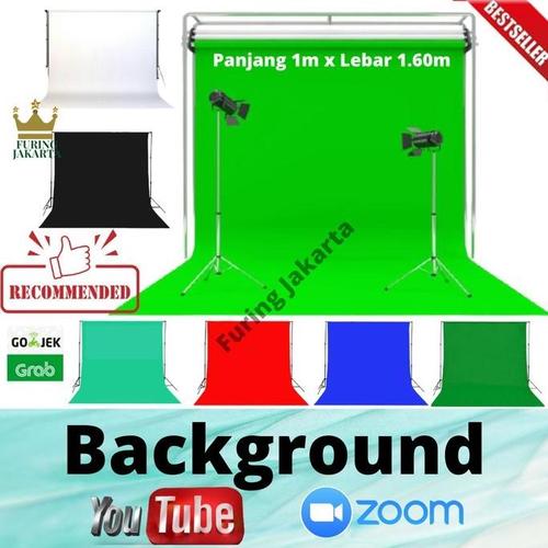 Jual ready 3 meter Green Screen Lebar 2,5m Youtuber Background Backdrop ...