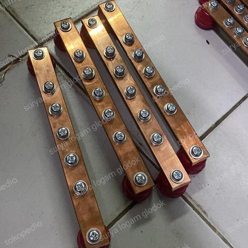 Jual Busbar tembaga 2mm x 20mm x 20cm 5baut + 2isolator M6 - Jakarta ...