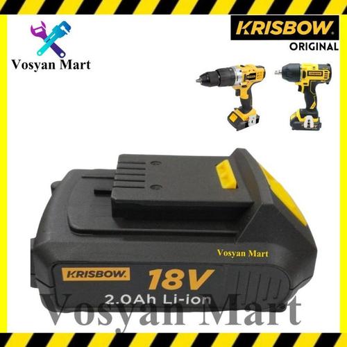 Jual Krisbow Part Baterai Mesin Bor Cordless18 volt 2.0ah Irab182 dan - Kota Bekasi - Oke Bro ...