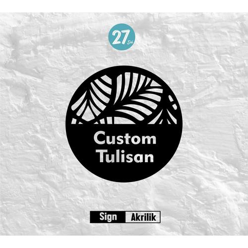 Jual Custom Tulisan Signage Bulat UV Print Akrilik Laser Cut Papan ...