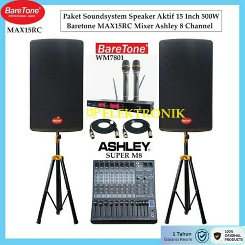 Jual Paket Sound System Outdoor Speaker 15 Inch Baretone MAX15RC Mixer ...