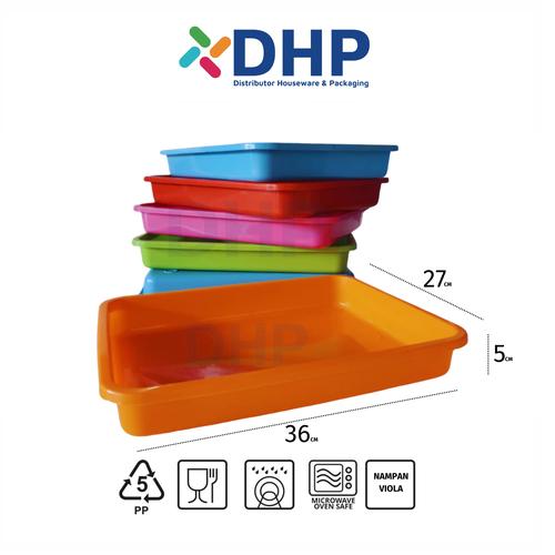 Jual Nampan VIOLA Segi HW Plastik Tray Warna Baki Besar Kotak Serbaguna ...
