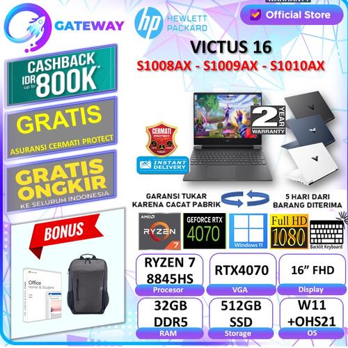 Promo HP VICTUS 16 RYZEN 7 8845HS RTX 4070 8GB - 32GB 1TB SSD W11+OHS ...