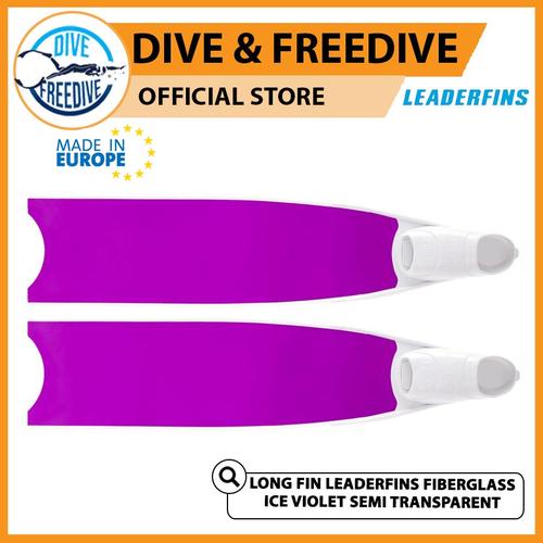 Jual Long Fin Leaderfins Fiberglass Violet Ice Transparent Fins ...