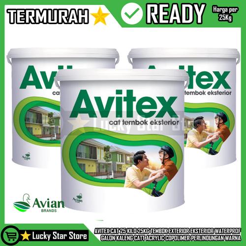 Jual AVITEX CAT 25 KILO 25KG PAIL PELL TEMBOK EXTERIOR EKSTERIOR ...