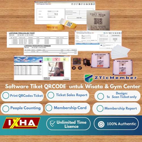 Promo Access Controller Entrance Gate untuk Gym dan Wisata IXHA IX112 + Software ZSoft ...