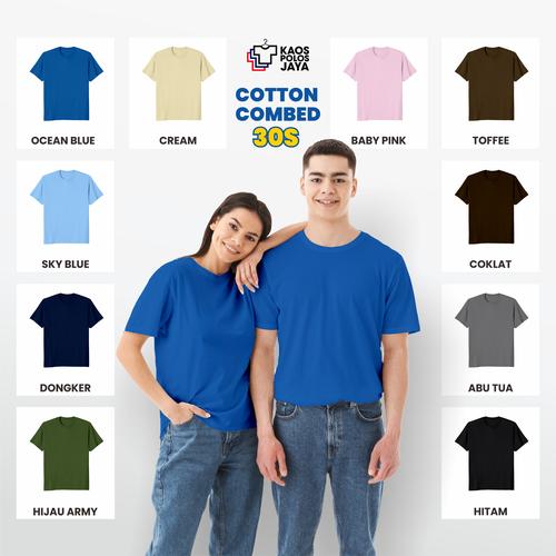 Promo Kaos Polos cotton combed 30s / Kaos polos murah / Kaos polos ...