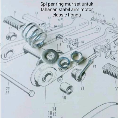 Jual PER MUR RING SPI FULL SET LENGKAP UNTUK TAHANAN STABIL ARM MOTOR ...