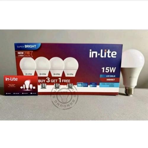 Jual BULB INLITE INB007 15W PACK BELI 3 GRATIS 1 INLITE BOHLAM INLITE E ...