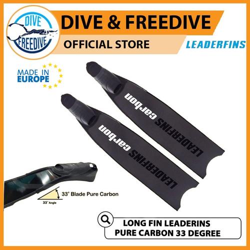 Jual Long Fin Leaderfins Pure Carbon or Fiberglass 33 Degrees Freedive ...