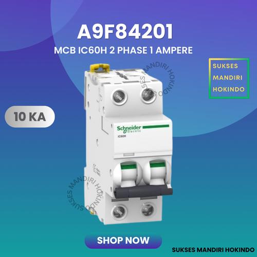 Promo MCB 2P 1A 2 Phase 1 Ampere IC60H 10kA Schneider ORI SNI 2 Pole 1A ...