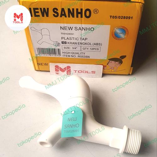 Jual Kran Pvc SANHO Engkol 3/4" -NEW SANHO Kran Pvc Engkol -Kran tembok ...