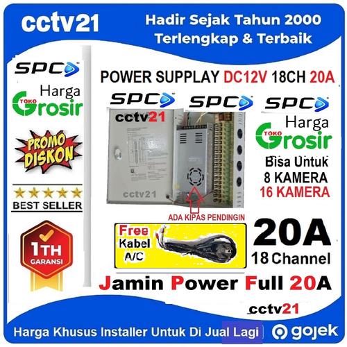 Jual Panel Box 18 Ch DC 12V 20A SPC Garansi 1Tahun Harga Promo cctv21 ...