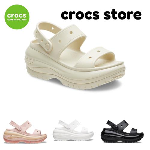 Jual Sandal CROCS Mega Crush Slide / Sendal Wanita Wedges - Krem, M3 ...