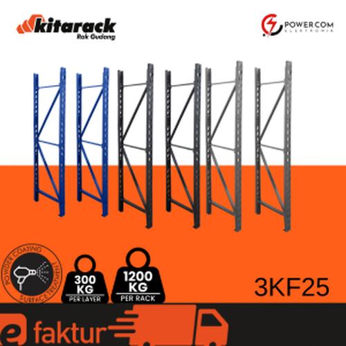 Jual FRAME BESI RACK GUDANG 300KG 2,5 METER TIANG TAMBAHAN RACK GUDANG ...