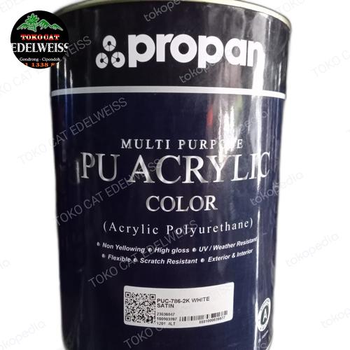 Jual propan pu acrylic-puc 786-2k white satin-5 literset-cat duco ...